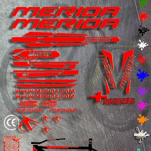 CUSTOM Merida Vinyl Stickers Sheet Bike Frame & Fork Cycle Cycling ...