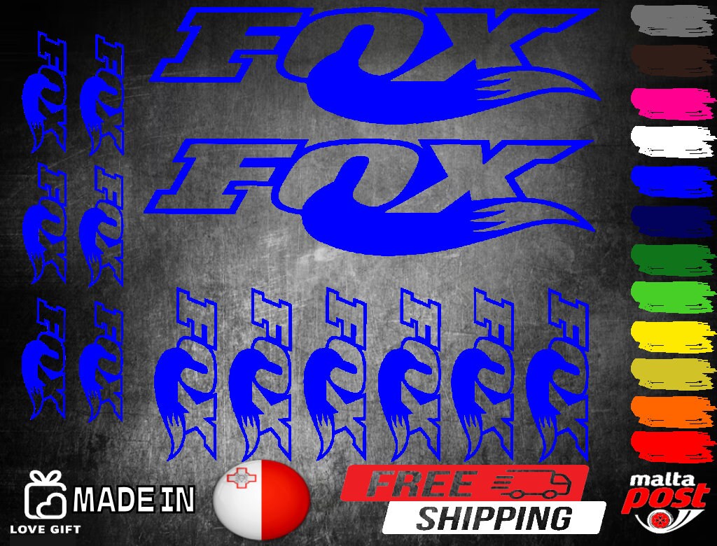 Fox Racing Logo 14x Stickers/decals Bike Motorcycle Fork Frame Vinyl ...