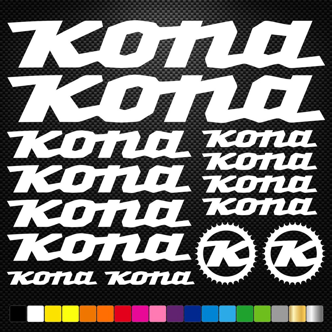 Kona Vinyl Stickers Sheet Bike Frame Cycle Cycling Bicycle Mtb Road - Etsy