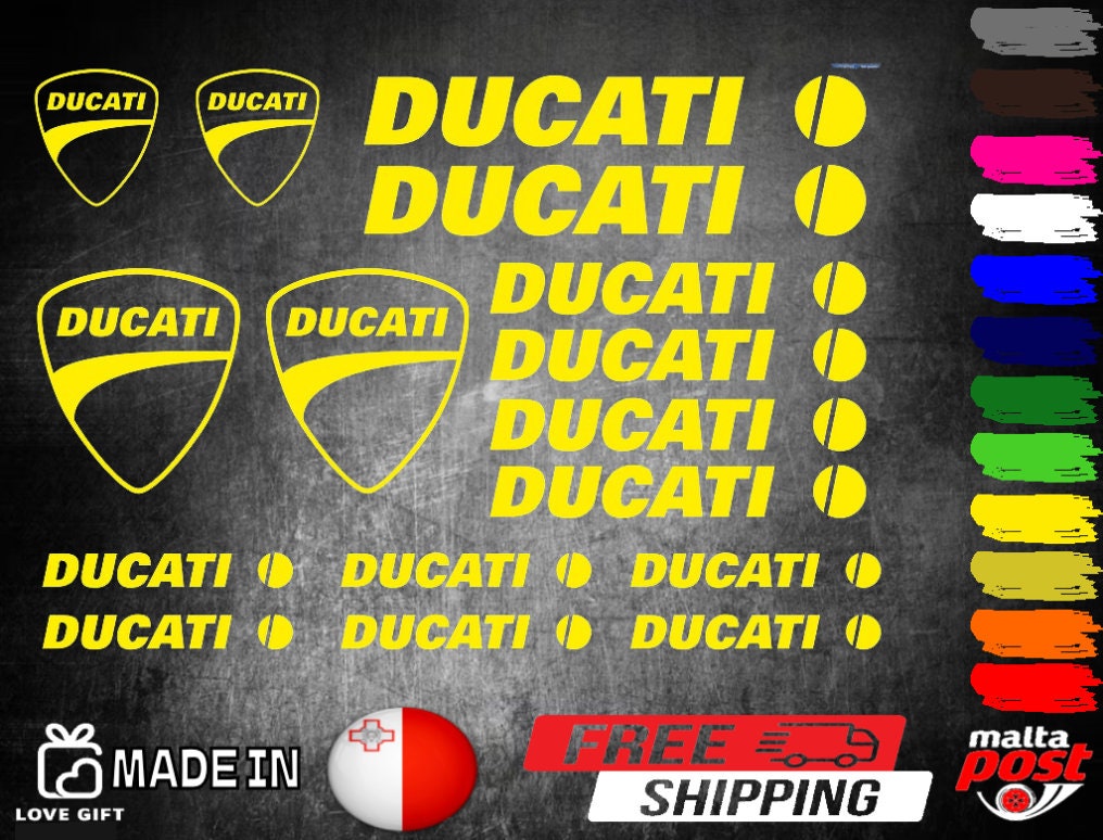 Ducati Motorcycle Sticker/decal Set for Motor Bike / Helmet /car Window ...