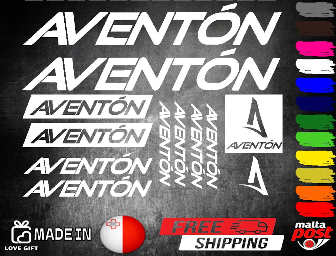 AVENTON Vinyl Stickers Sheet Bike Frame Cycle Cycling Bicycle Mtb Road ...