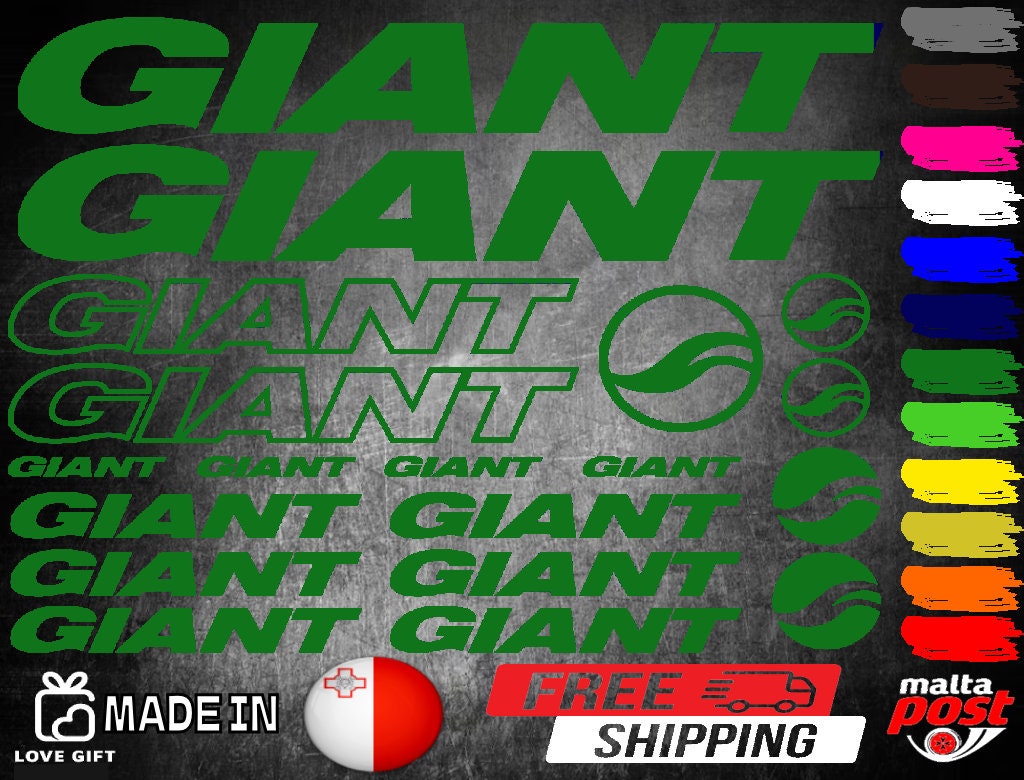 Giant Vinyl Decal Stickers Sheet Bike Frame Cycle Cycling Bicycle Mtb ...