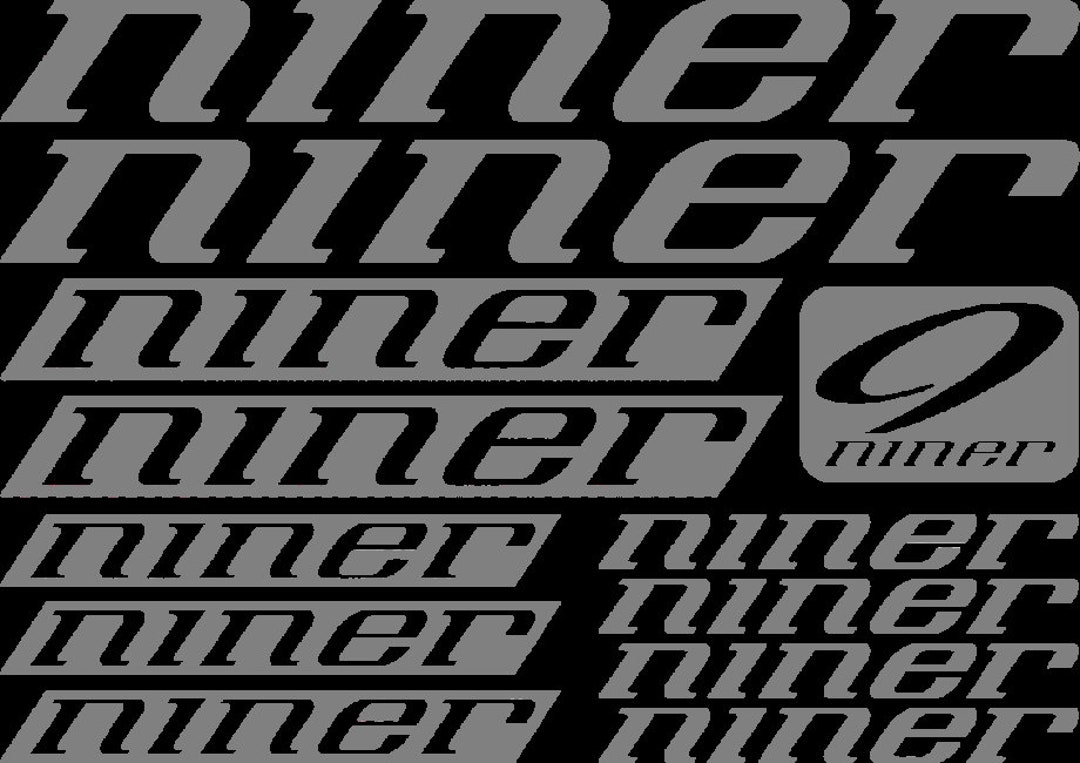 NINER Vinyl Decal Stickers Sheet Bike Frame Cycle Cycling Bicycle Mtb ...