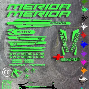 CUSTOM Merida Vinyl Stickers Sheet Bike Frame & Fork Cycle Cycling ...