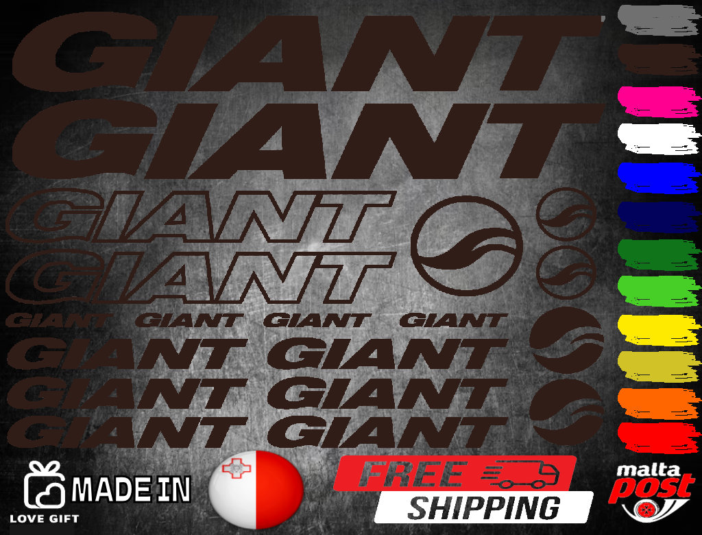 Giant Vinyl Stickers Sheet Bike Frame Cycle Cycling Bicycle Mtb Road - Etsy