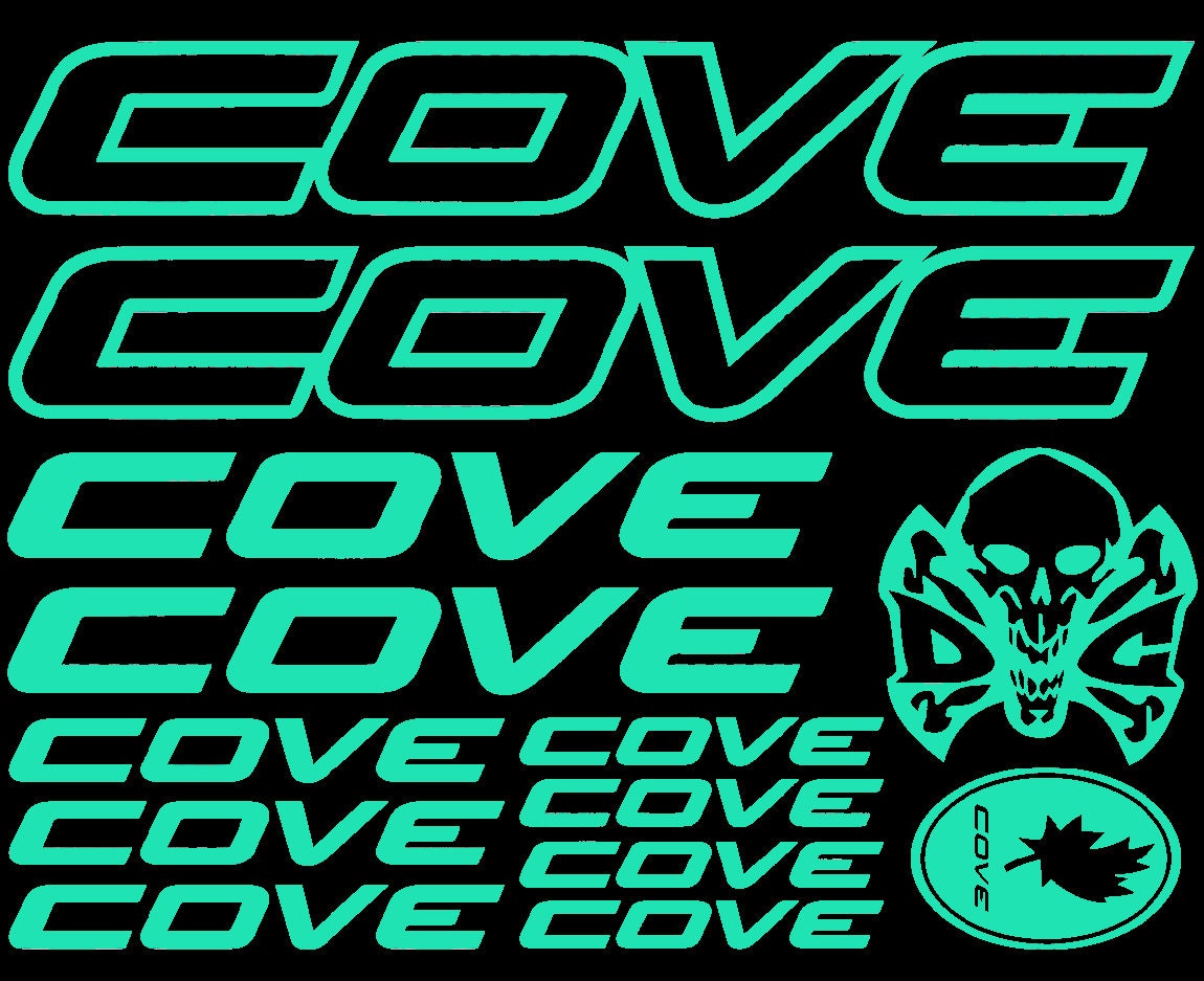 Cove Vinyl Decal Stickers Sheet Bike Frame Cycle Cycling Bicycle Mtb - Etsy