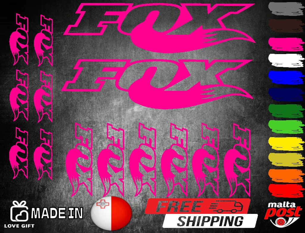 Fox Racing Logo 14x Stickers/decals Bike Motorcycle Fork Frame Vinyl ...