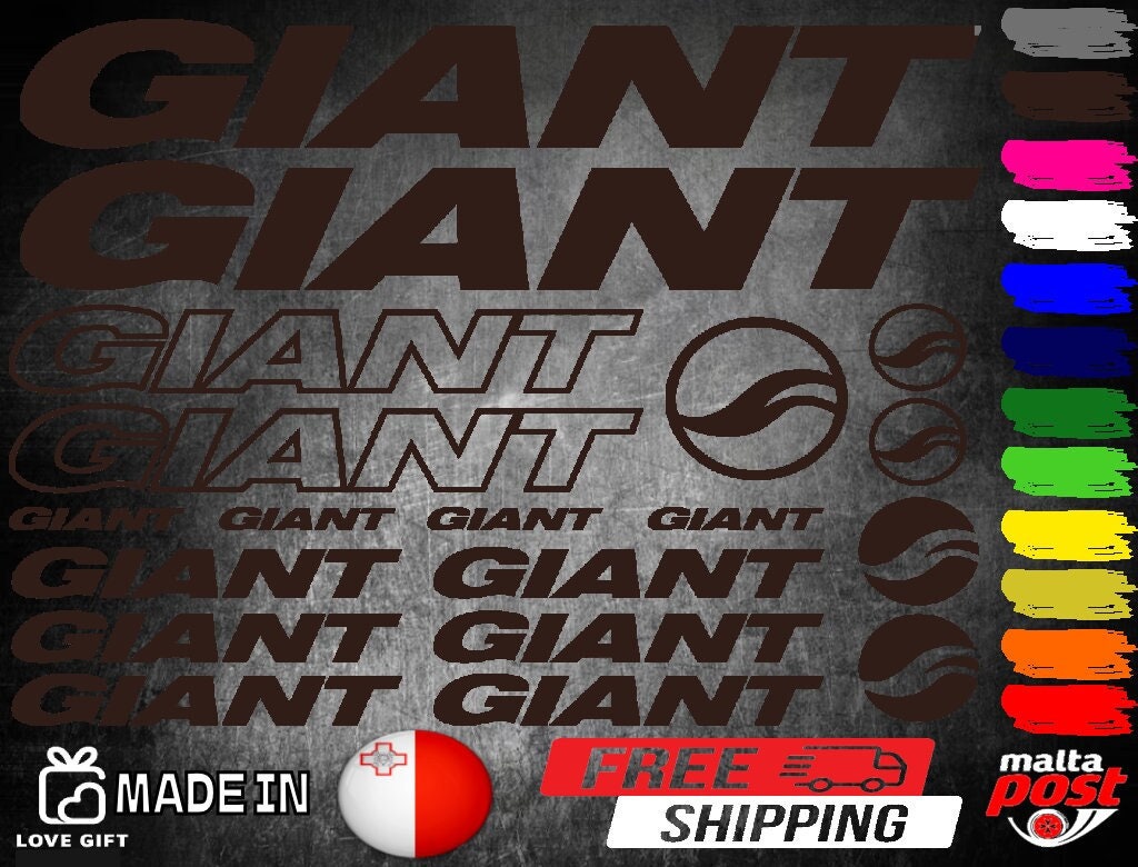Giant Vinyl Decal Stickers Sheet Bike Frame Cycle Cycling Bicycle Mtb ...