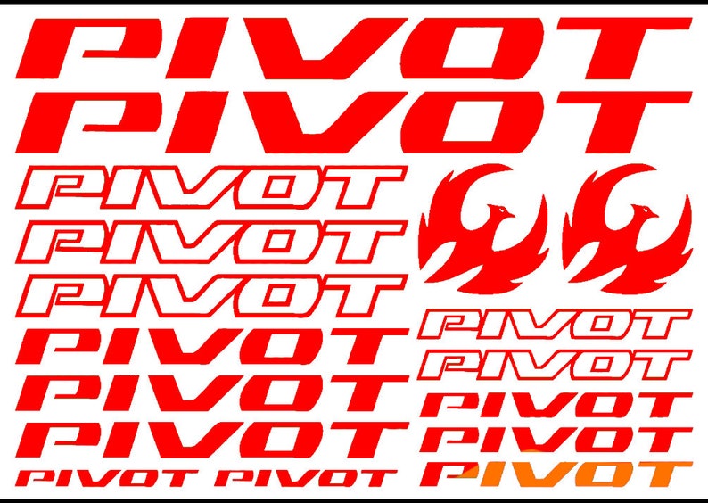Pivot Vinyl Stickers Sheet Bike Frame Cycle Cycling Bicycle Mtb Road - Etsy