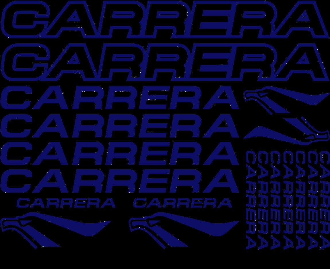 Carrera Vinyl Decal Stickers Sheet Bike Frame Cycle Bicycle - Etsy