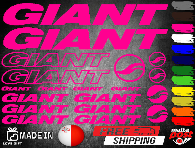 Giant Vinyl Decal Stickers Sheet Bike Frame Cycle Cycling Bicycle Mtb ...