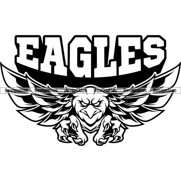 Attacking Eagle Logo - Etsy