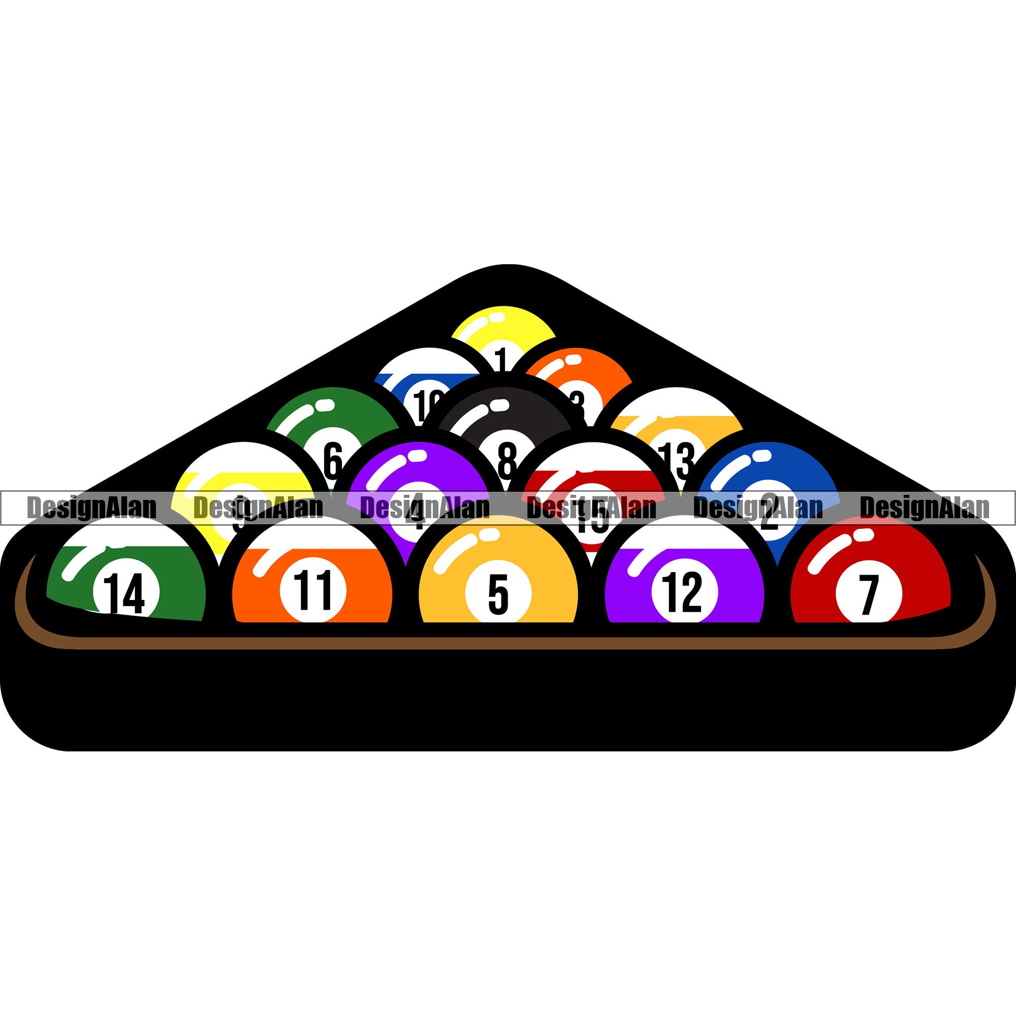 Billiards Pool Ball Rack Setup Start Sports Team Bar Play Game Contest ...