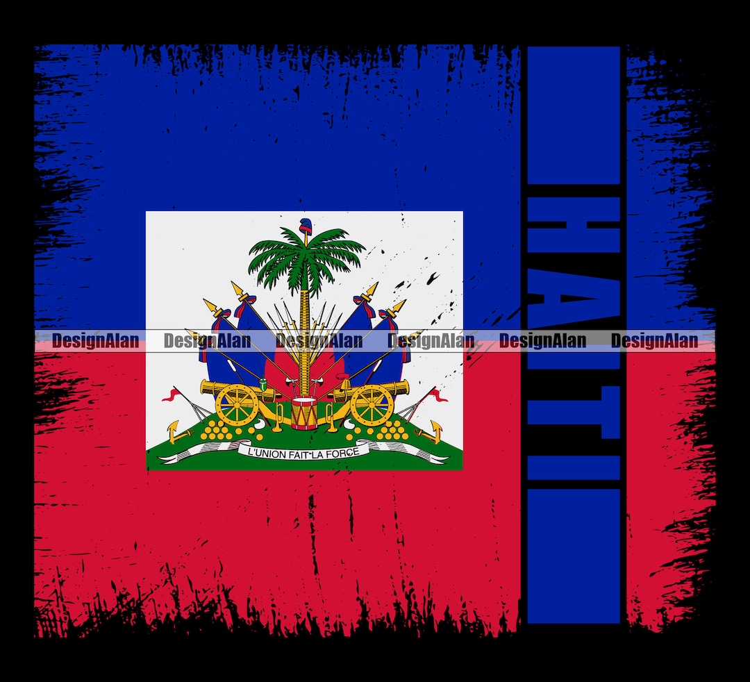 Haiti Haitian Creole Distressed Torn Ripped Rip Flag Text Proud Travel ...