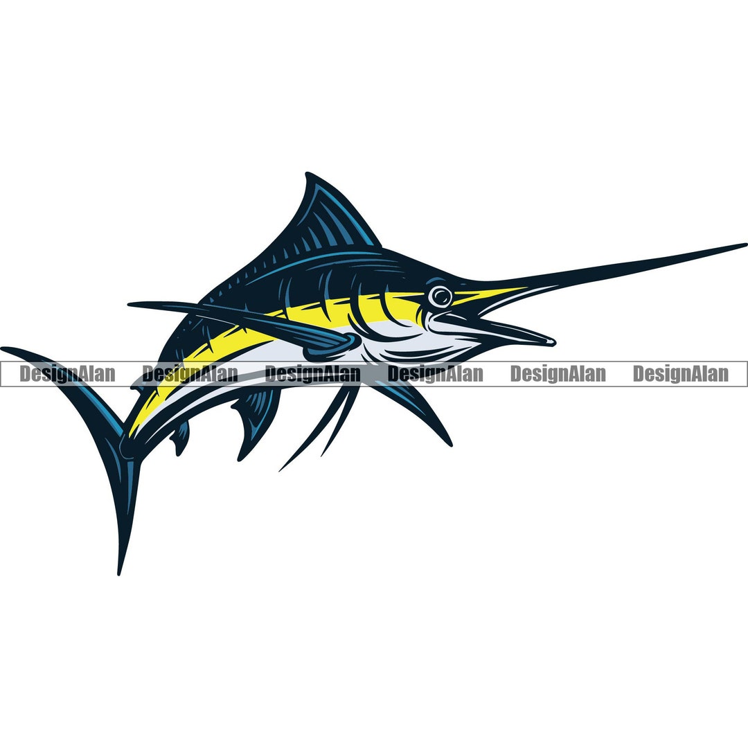 Marlin Fish Fishing Line Fisherman Sport Deep Sea Saltwater Boat ...