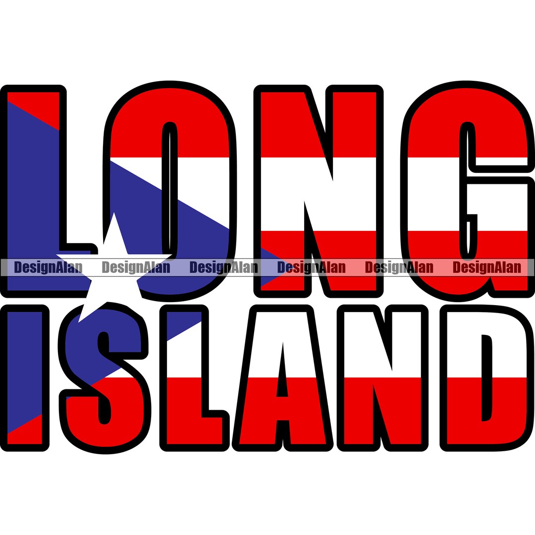 Puerto Rico Rican Flag Long Island New York Spanish Latino Hispanic ...