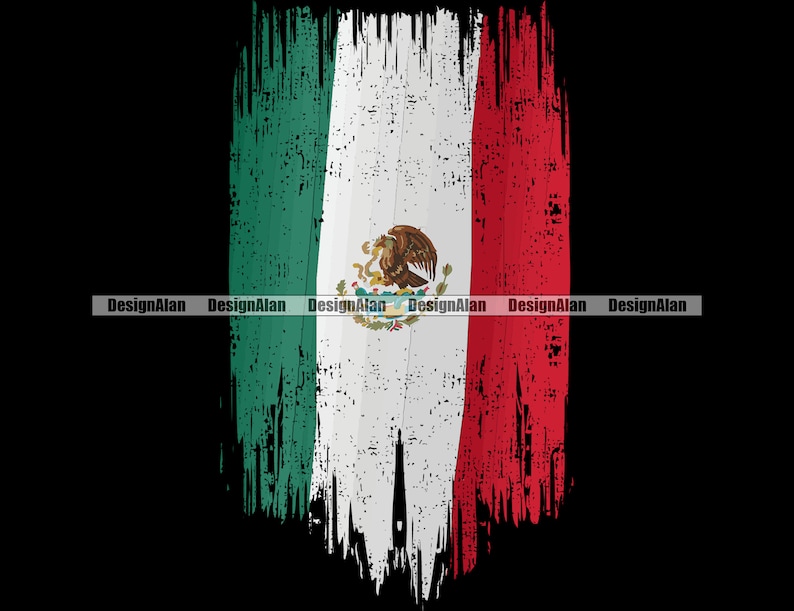Mexico Mexican Distressed Torn Ripped Rip Vintage Flag Pride Spanish ...