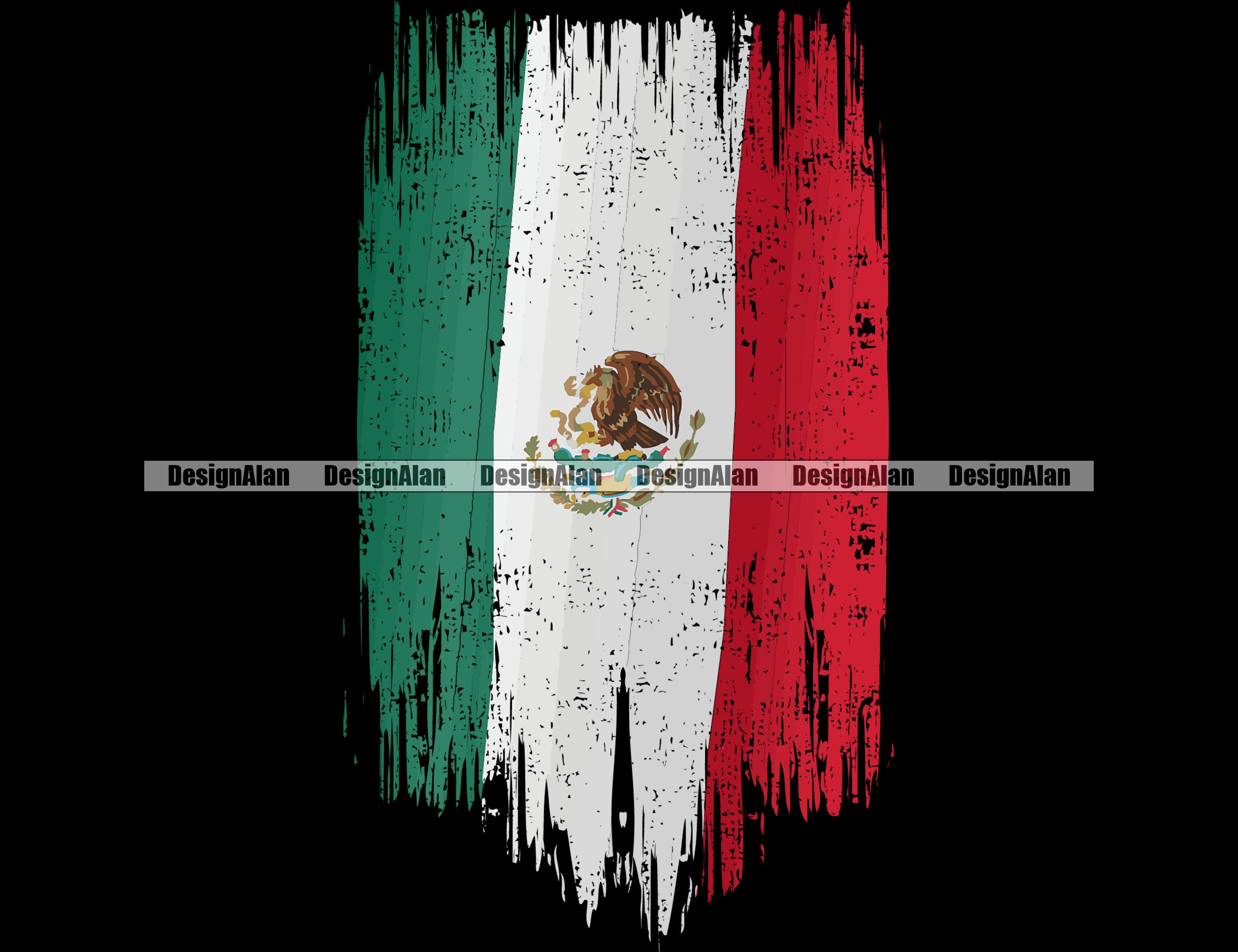 Mexico Mexican Distressed Torn Ripped Rip Vintage Flag Pride Spanish ...