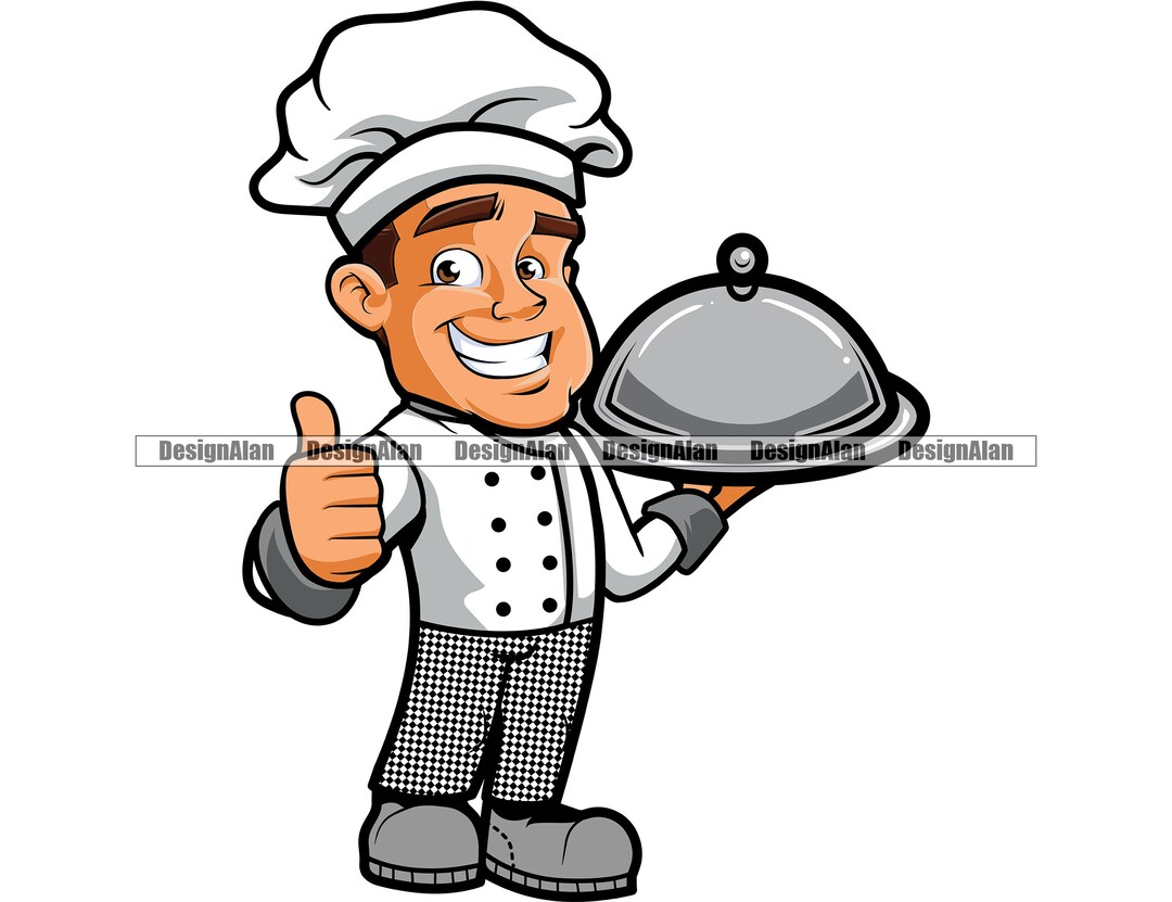 Chef Happy Man Thumbs up Cook Cartoon Character Business Cooking ...