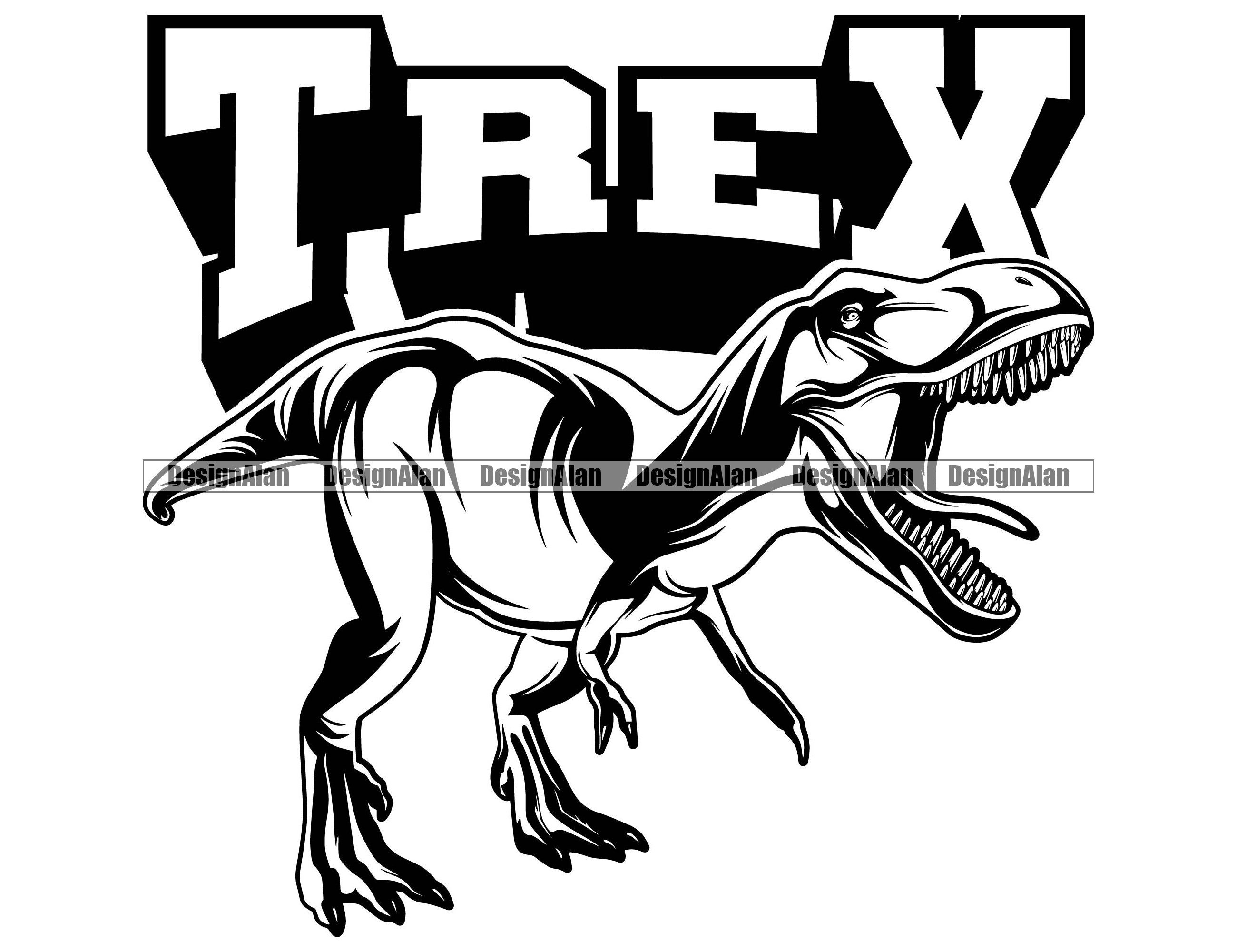 Tyrannosaurus Rex T Rex Mascot Dinosaur Dino Prehistoric Reptile Growling Predator Monster Wild
