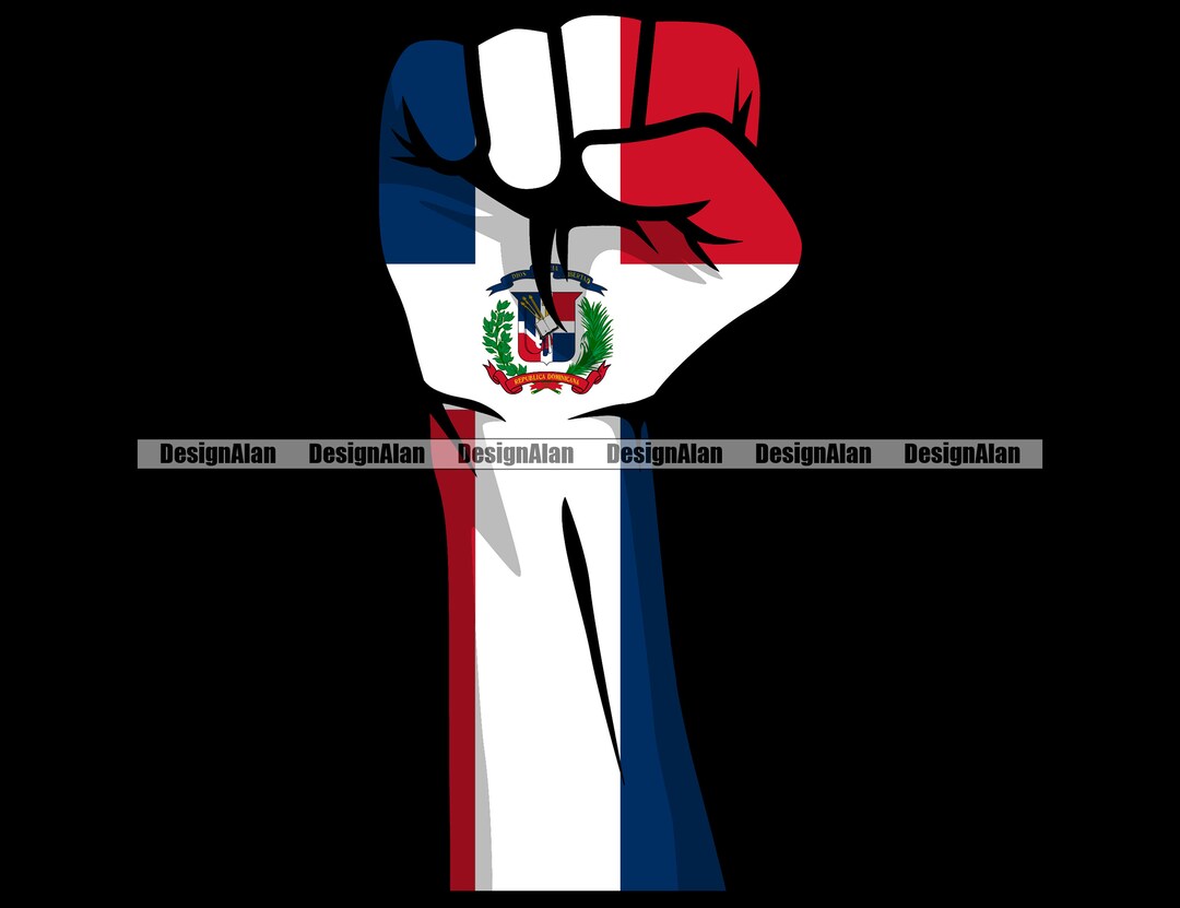 Dominican Republic Flag Fist Dominicano Hand Unity Ethnic People Power ...