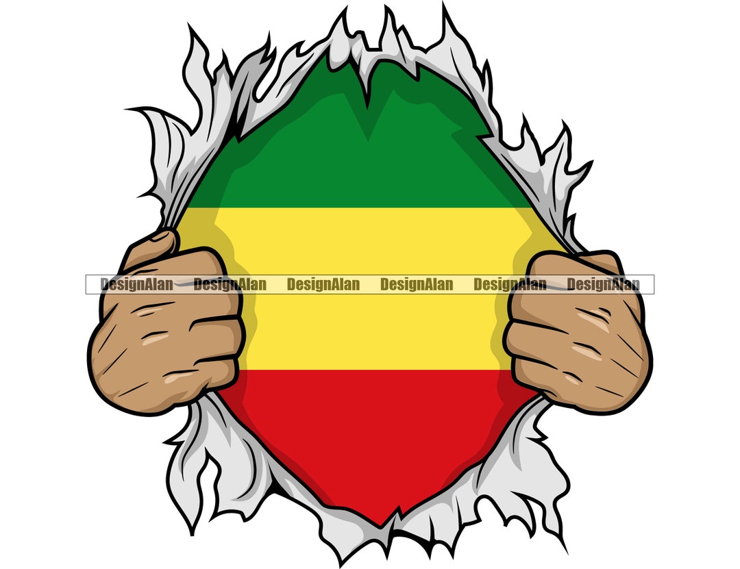 Reggae Rasta Jamaica Jamaican Rastafarian Superhero Hands Ripping Open ...