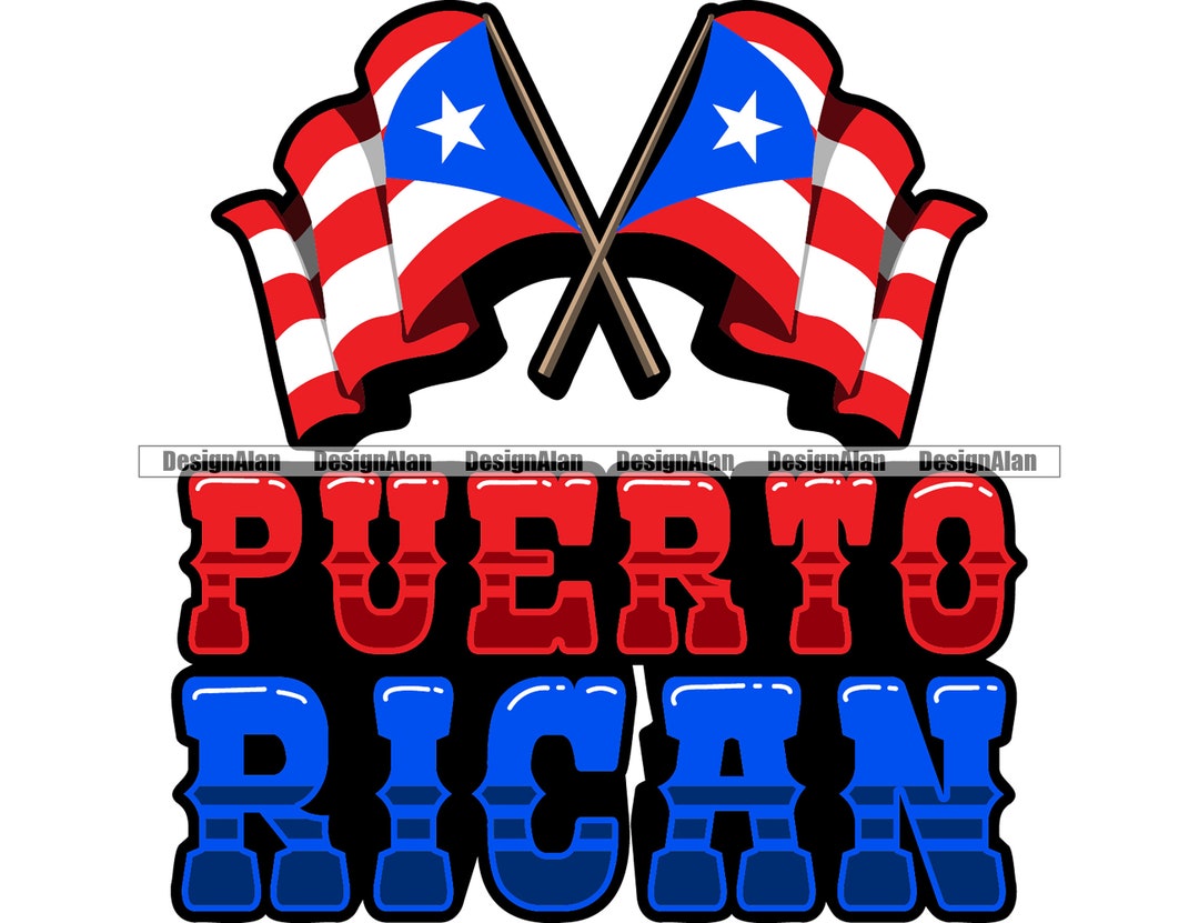 Puerto Rican Flag Pole Wave Waving Rico Spanish Caribbean Island Love ...