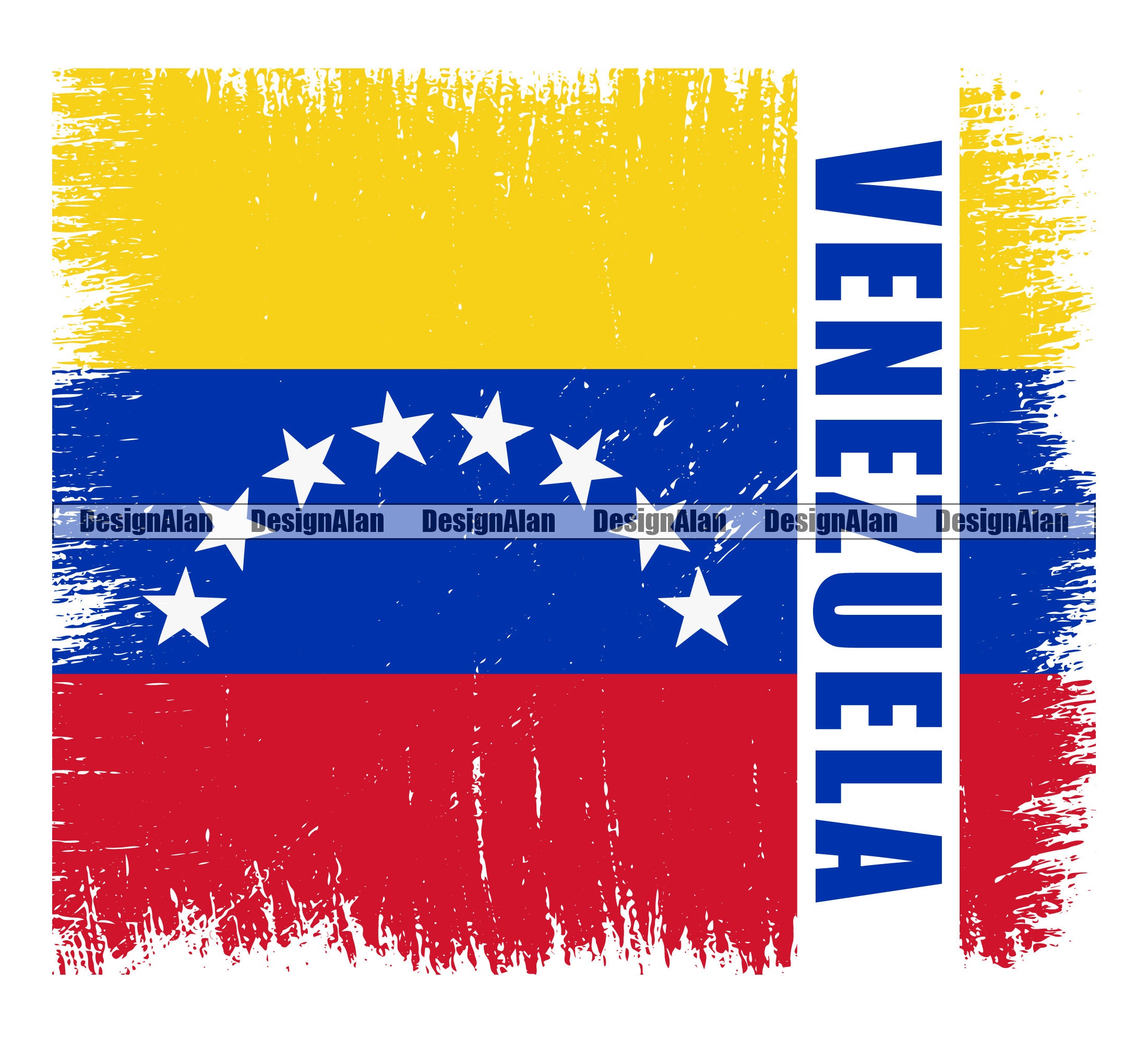 Venezuela Venezuelan Distressed Torn Ripped Rip Flag Text Word Pride ...