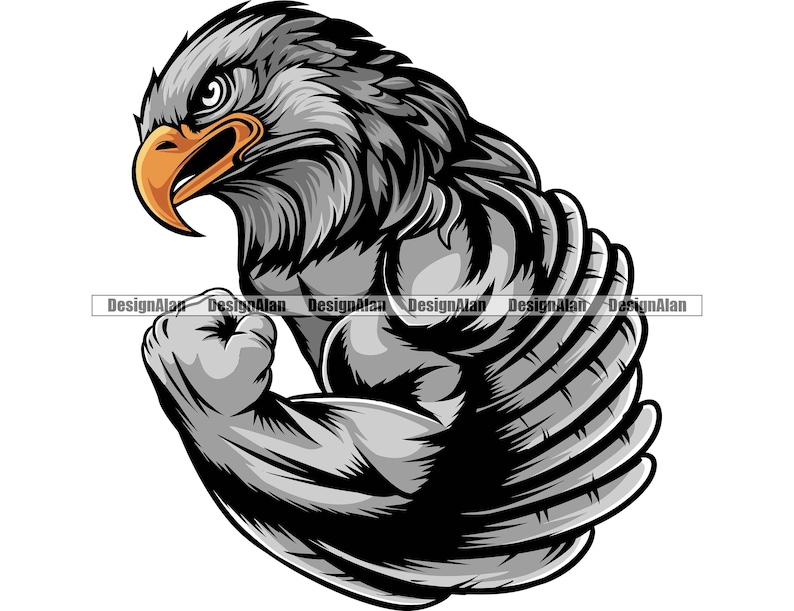 American Bald Eagle School Mascot Sports Team League Fantasy Mean ...
