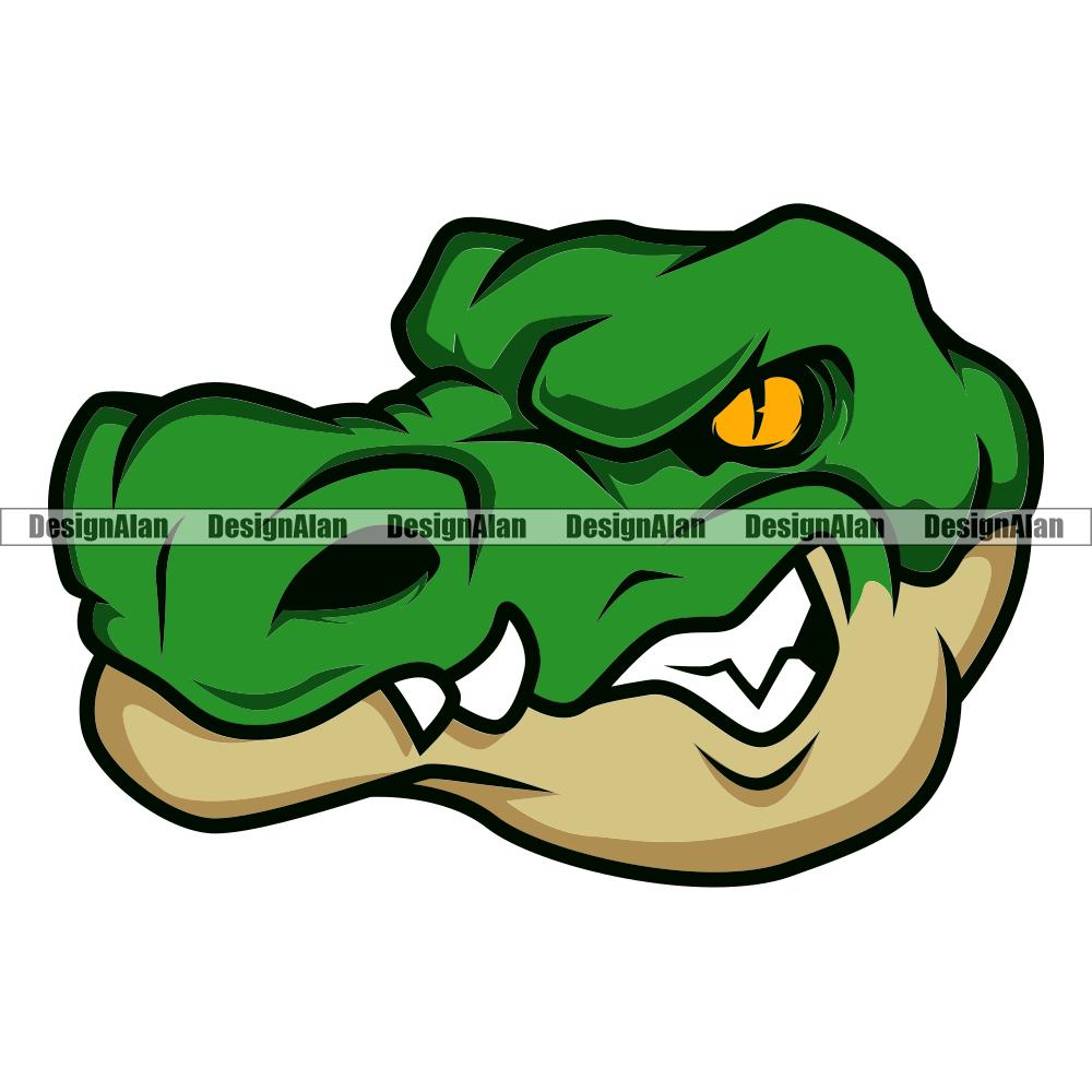 Gator Alligator Design Bundle: Mascot Logo Graphics (SVG, PNG, JPG Cut ...