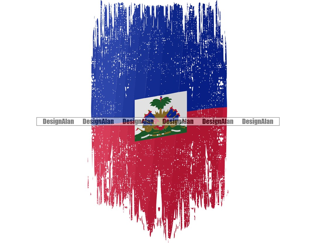 Haiti Haitian Creole Distressed Torn Ripped Rip Flag Proud Travel ...