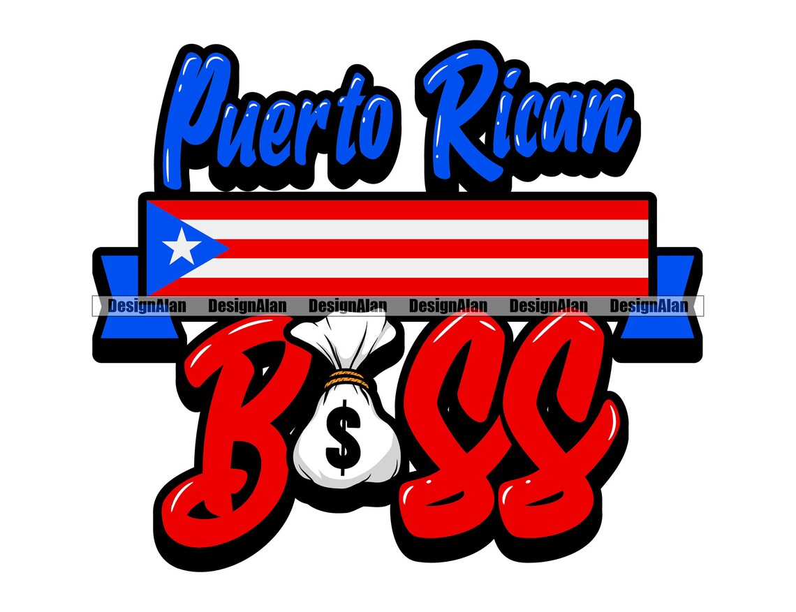 Puerto Rican Boss Rico Flag Dollar Sign Cash Money Bag Hustle - Etsy