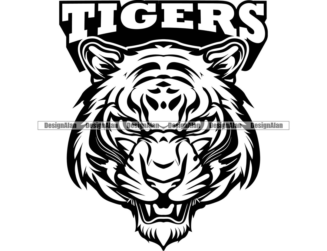 Bengal Tiger School Mascot Sports Team Cartoon Growling Angry Mean Big ...