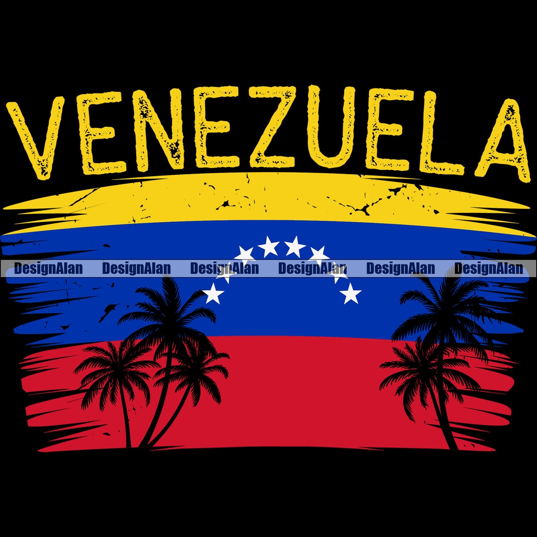 Venezuela Venezuelan Distressed Flag Palm Tree Caribbean Island Pride ...