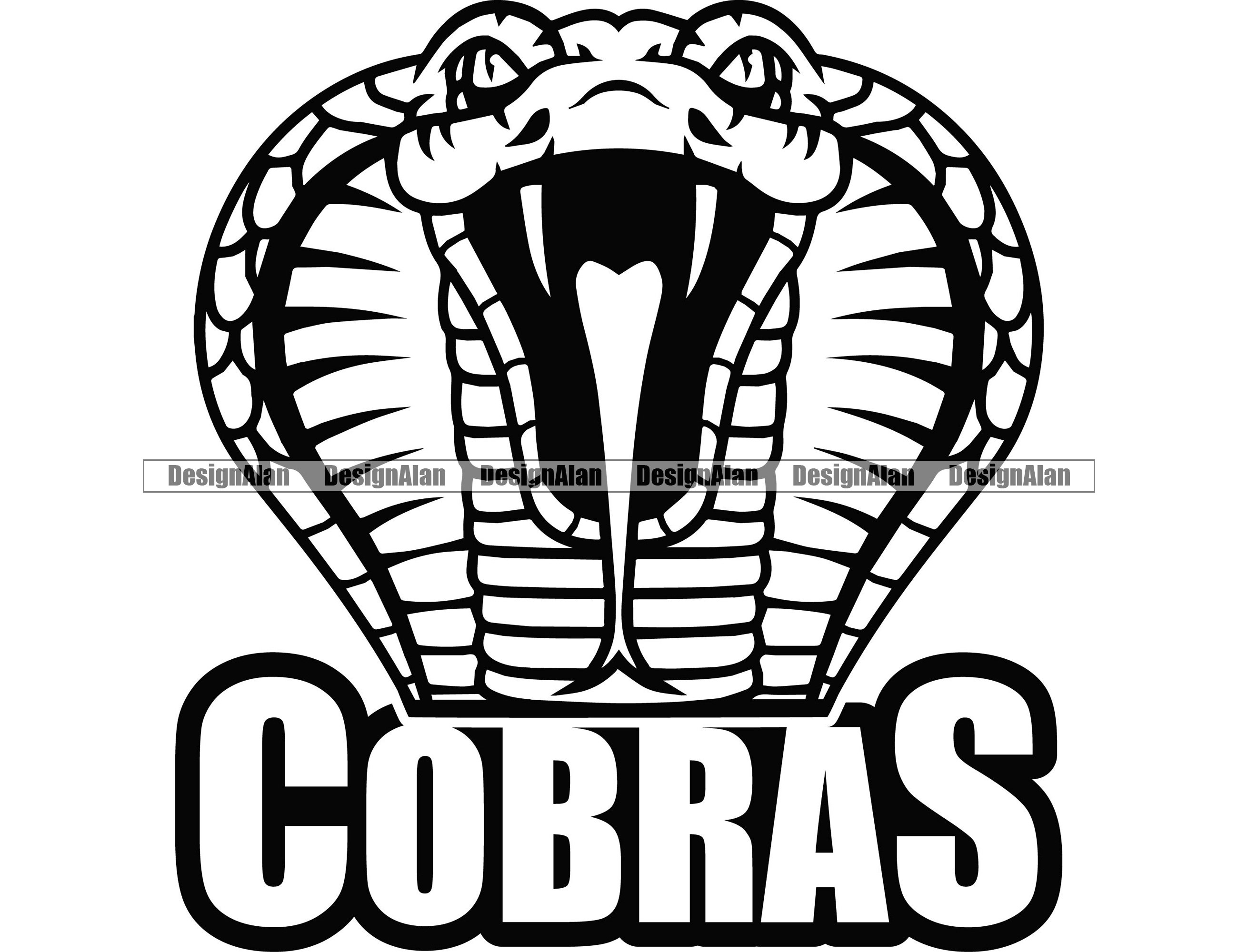 Cobra Snake School Mascot Sports Team Cartoon Character Angry Mean ...