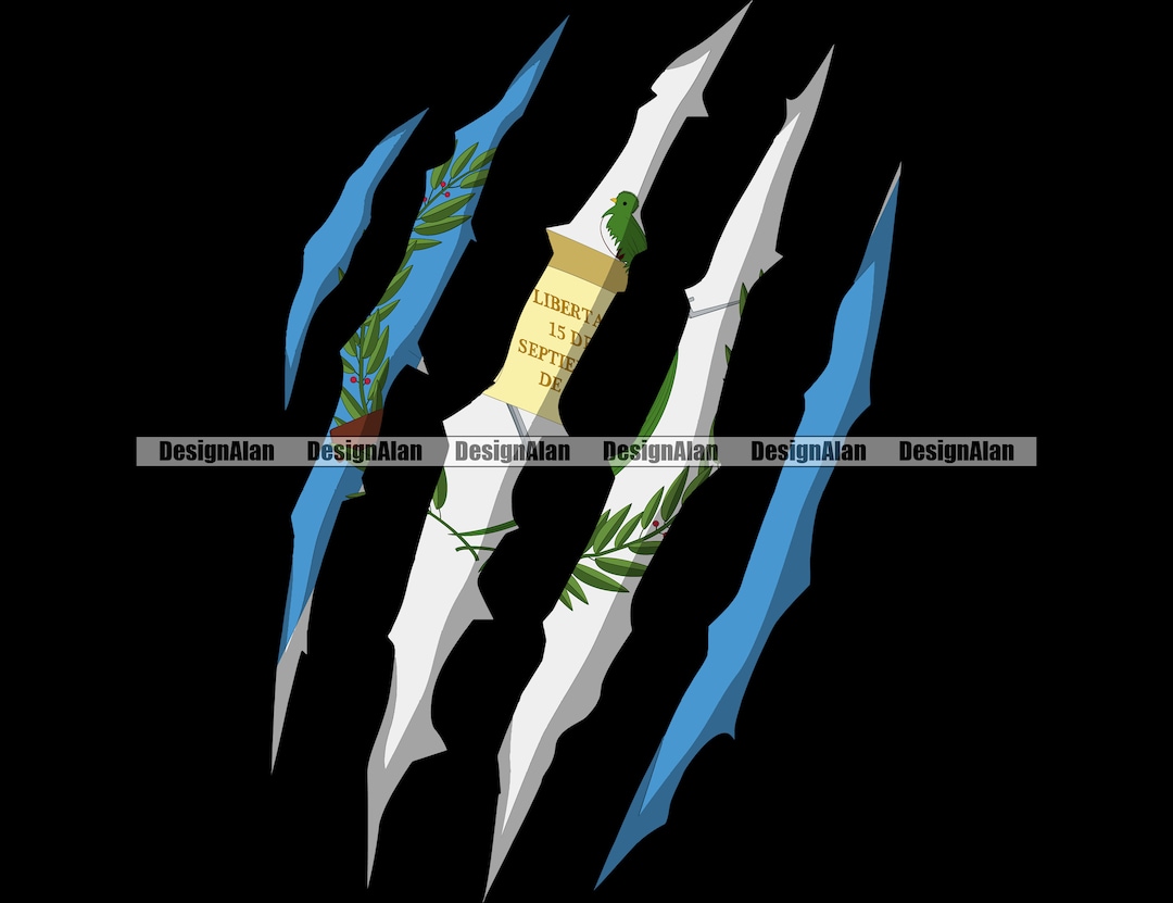 Guatemala Guatemalan Flag Animal Claw Scratches Monster Rip Proud ...