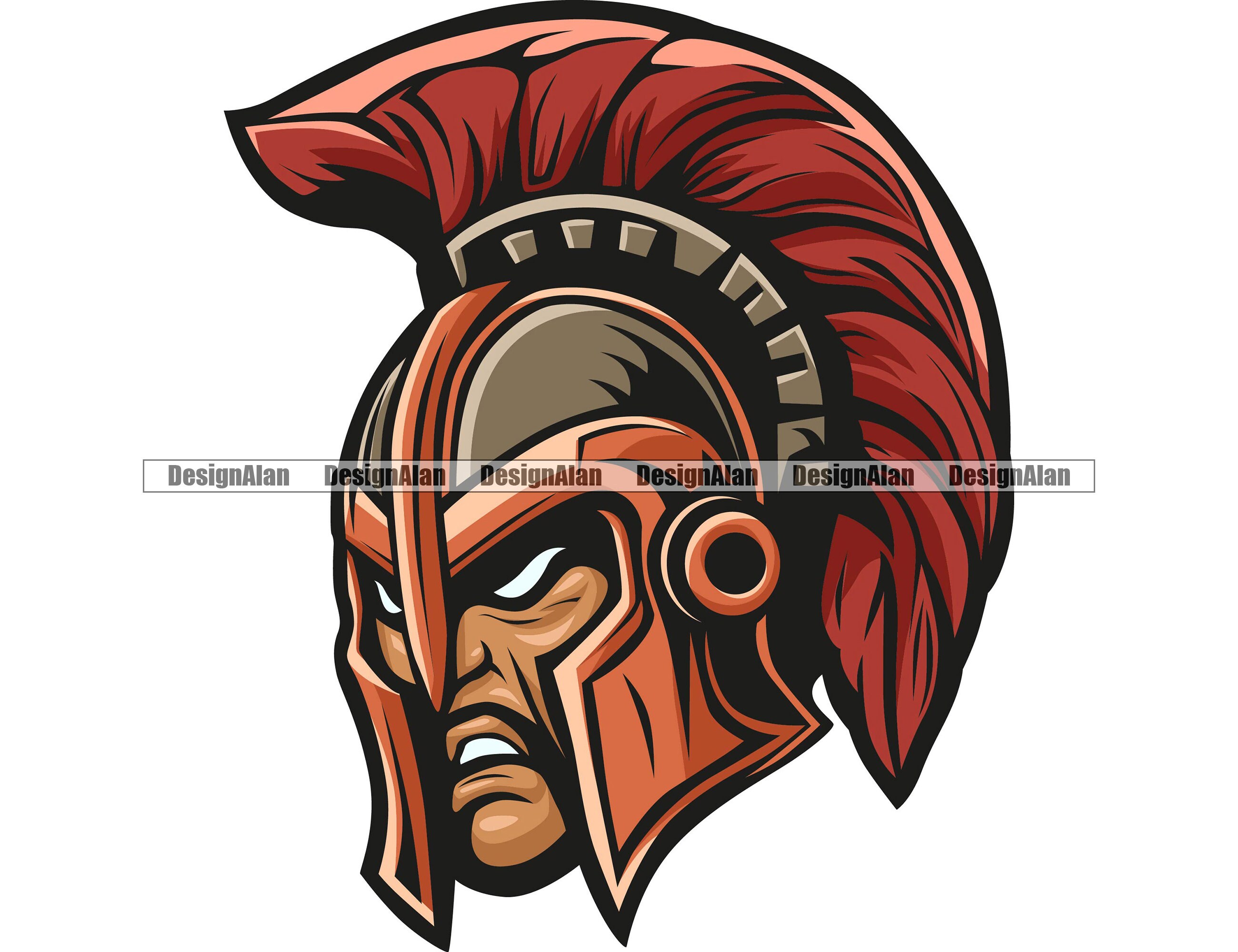 Spartan Mascot School Sports Team Cartoon Ancient Greek - Etsy