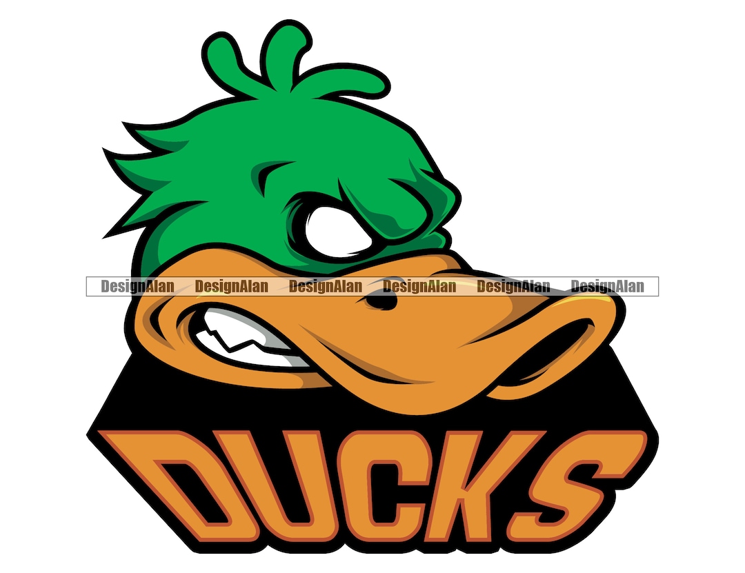 Duck School Mascot Sports Team League Fantasy Cartoon Character Angry ...
