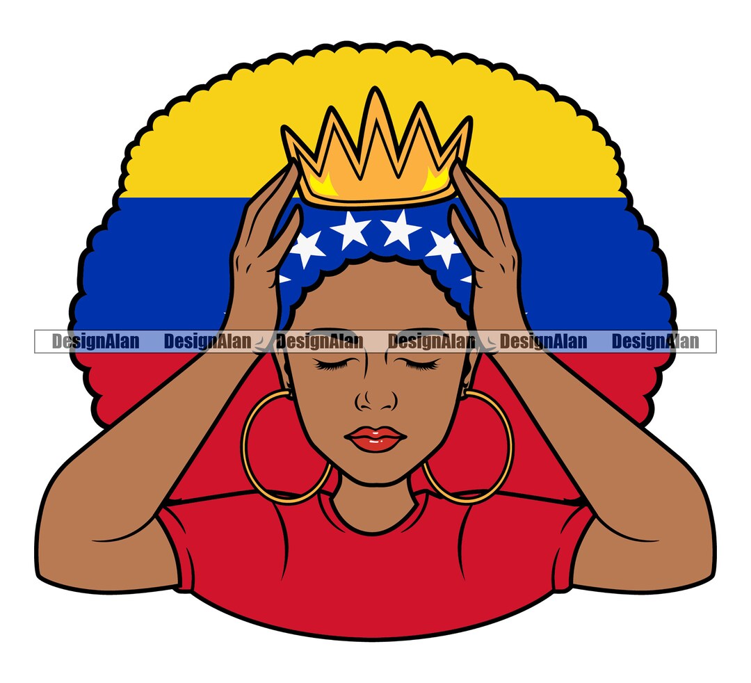 Venezuela Queen Flag Fixing Her Crown Sexy Woman Female Lady Spanish ...