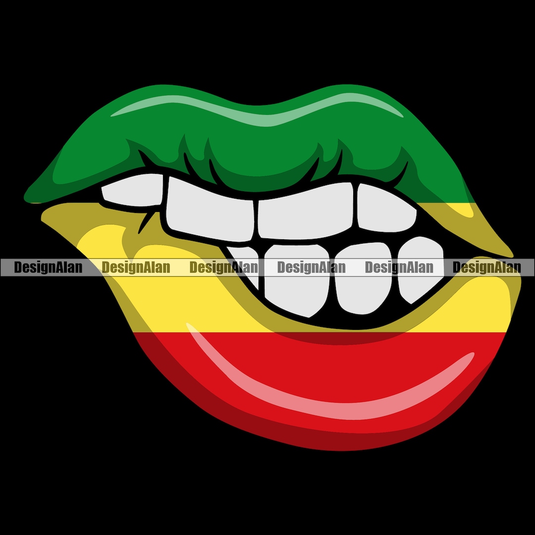 Reggae Rasta Jamaica Jamaican Rastafarian Rastafari Flag Sexy Lips ...