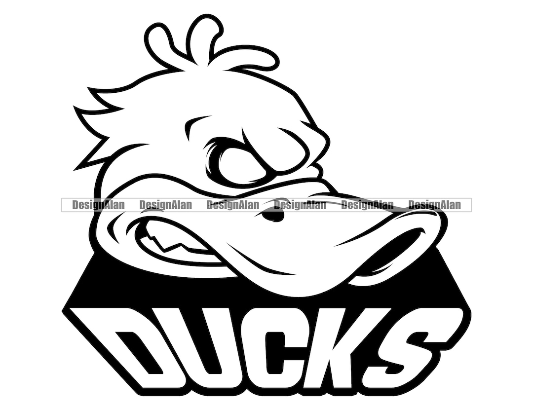 Duck School Mascot Sports Team League Fantasy Cartoon Character Angry ...