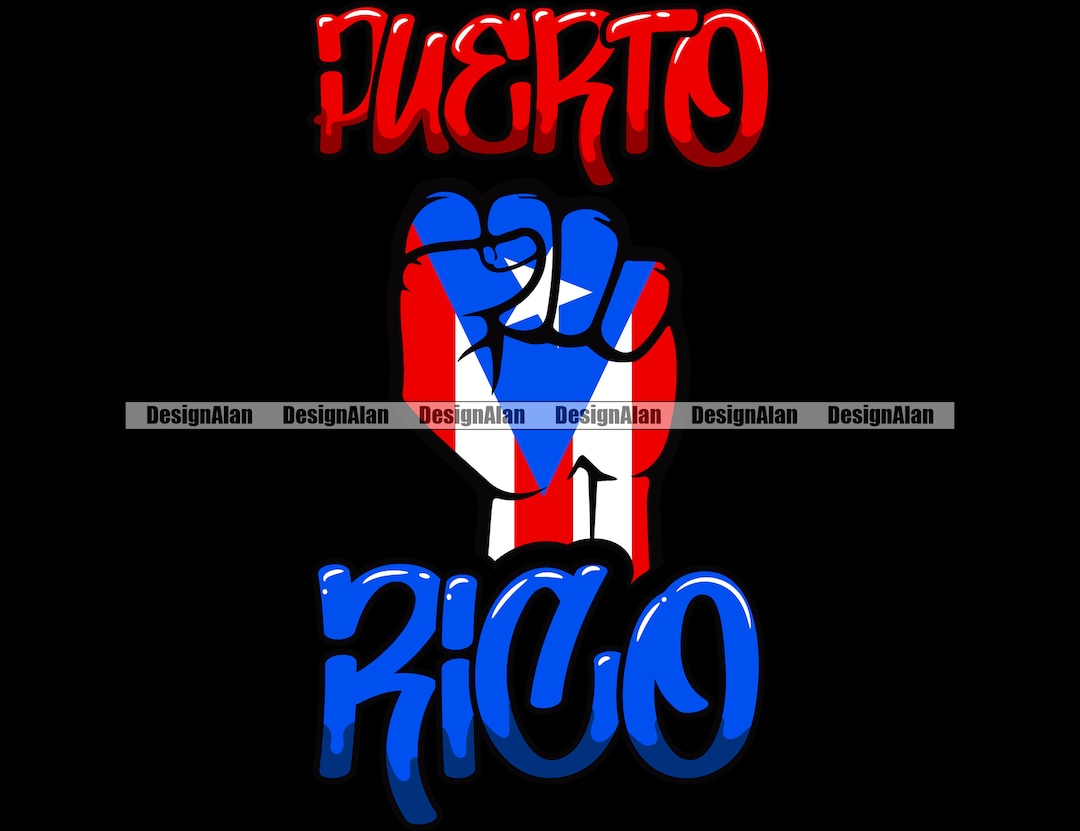 Puerto Rico Rican Flag Fist Hand Power Pride Spanish Latino Hispanic ...