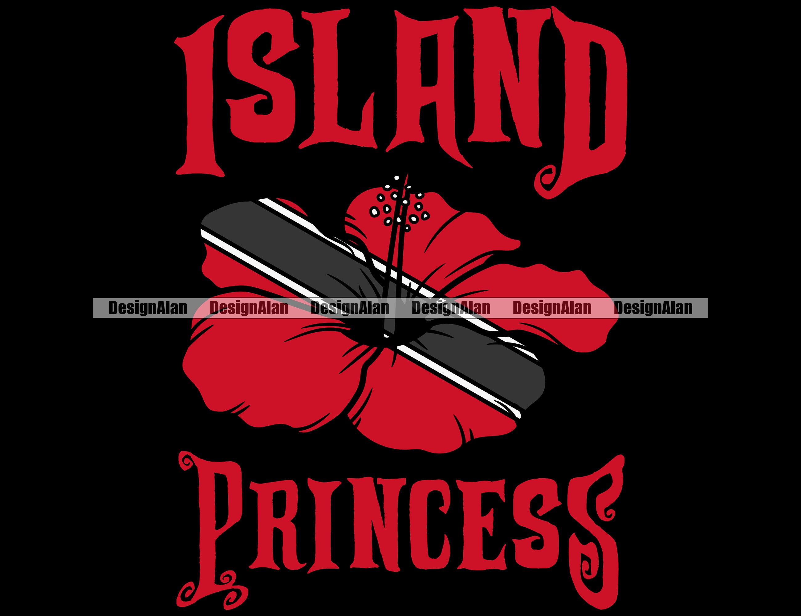 Trinidad and Tobago Trinidadian Island Princess Flag Hibiscus Orchid ...