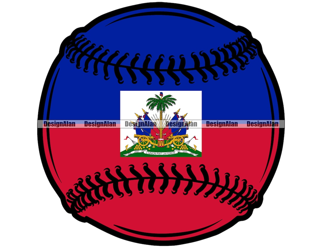 Haiti Haitian Creole Flag Baseball Sports Game Player Team Proud Travel ...