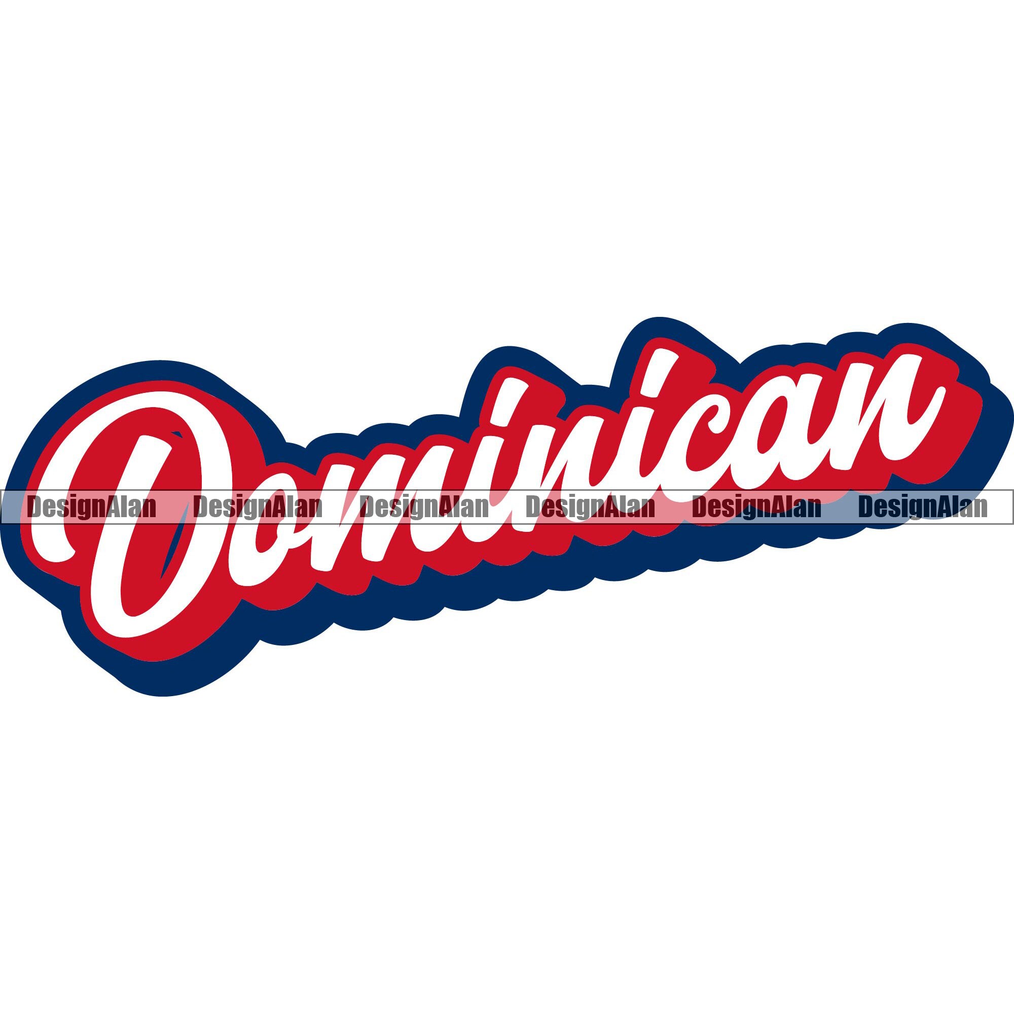 Dominican Republic Flag Cursive Writing Text Word Quote Proud Spanish ...