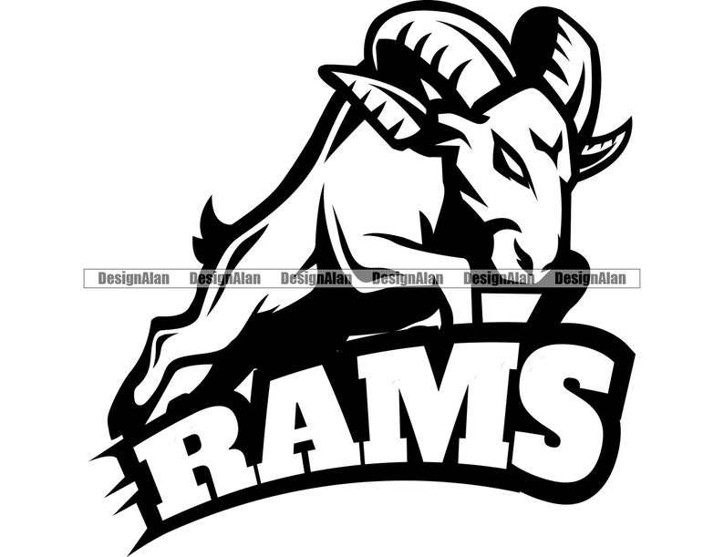 Ram School Mascot Sports Team Fantasy League Cartoon Character Body ...