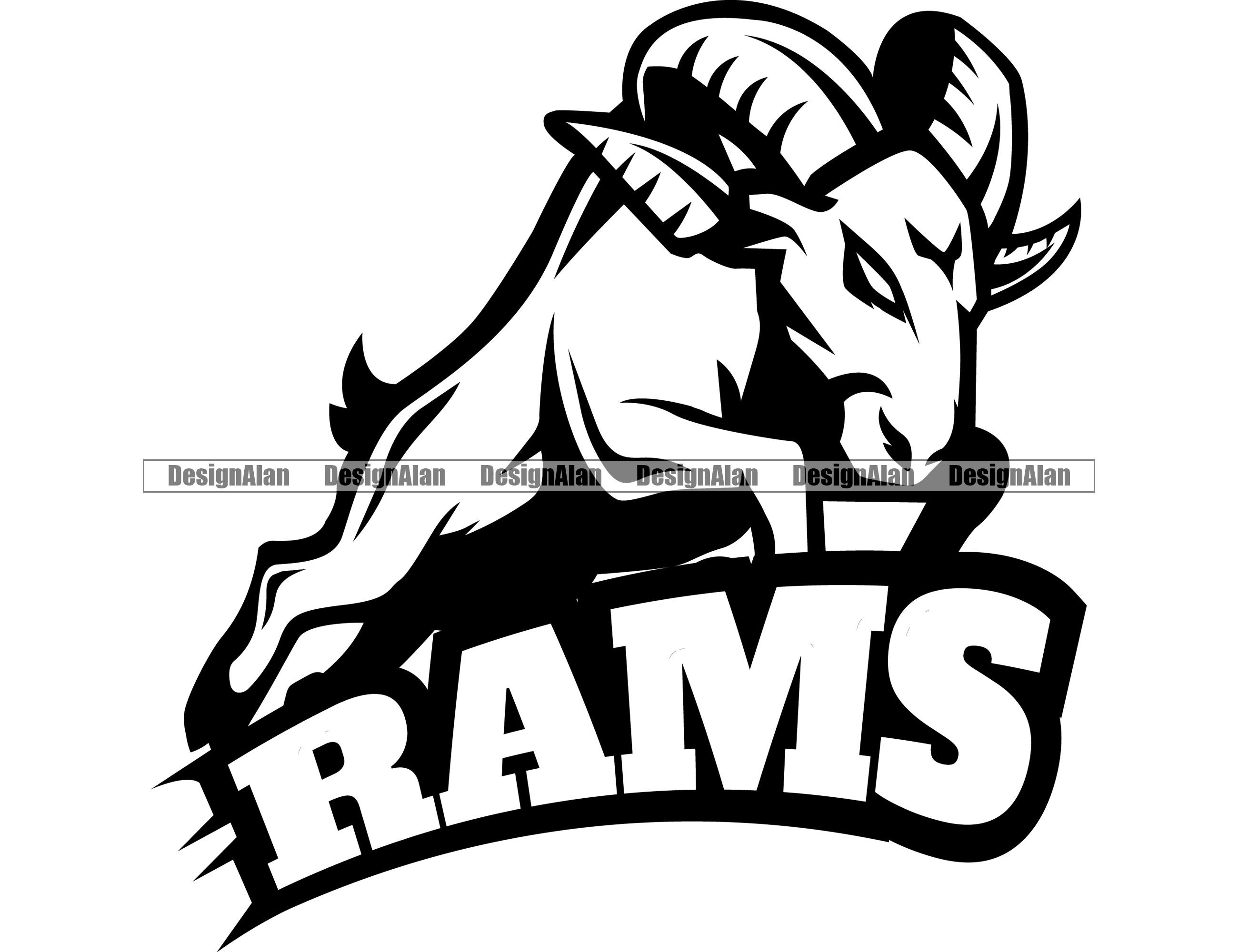 Ram School Mascot Sports Team Fantasy League Cartoon Character Body ...