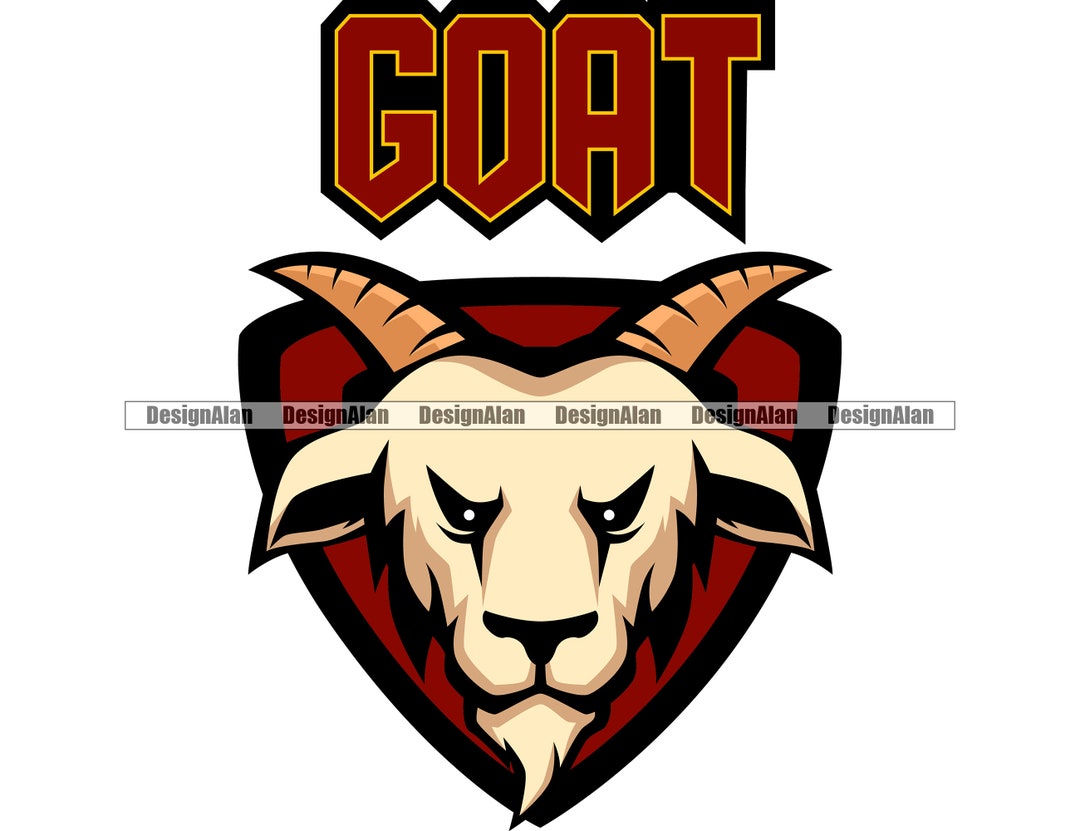 Goat G.O.A.T. Greatest of All Time School Mascot Sports Team Cartoon ...