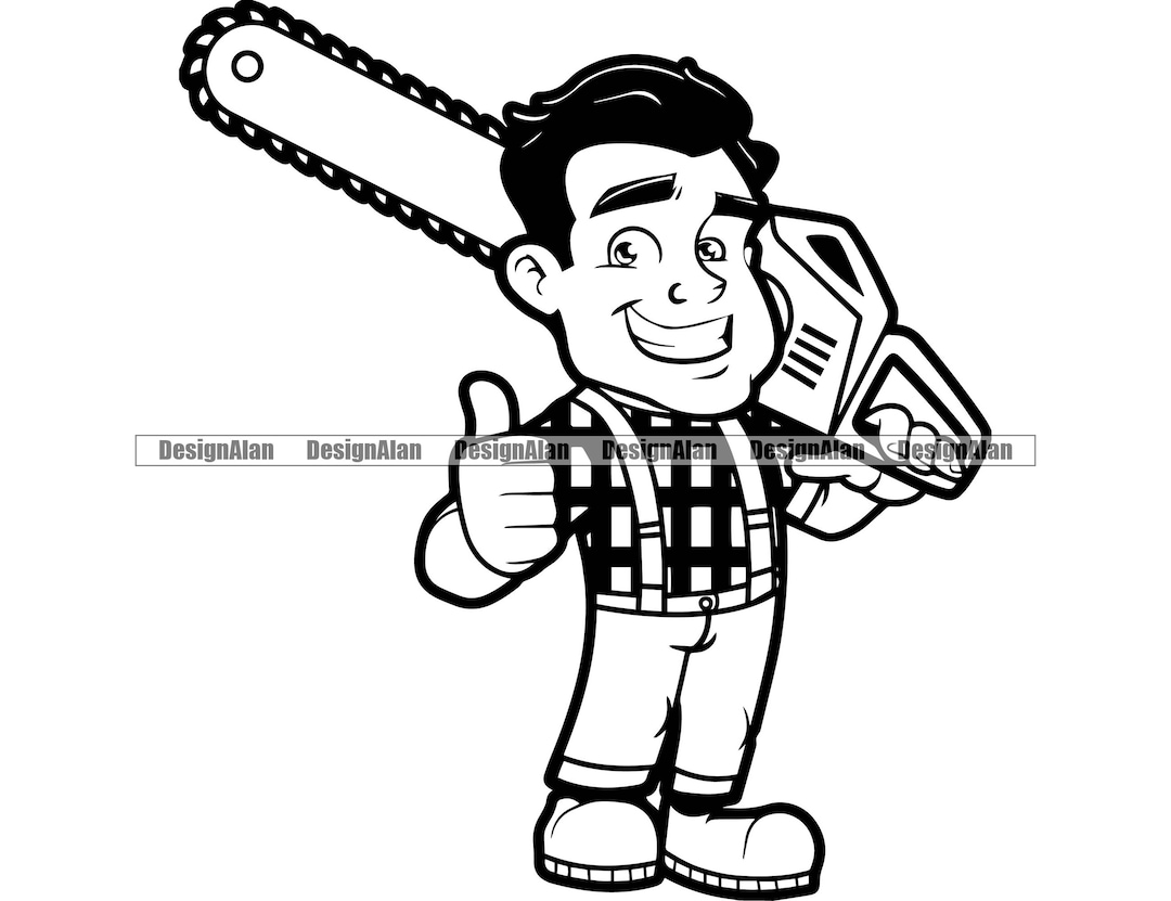 Lumberjack Thumbs up Happy Man Cartoon Character Business Company ...