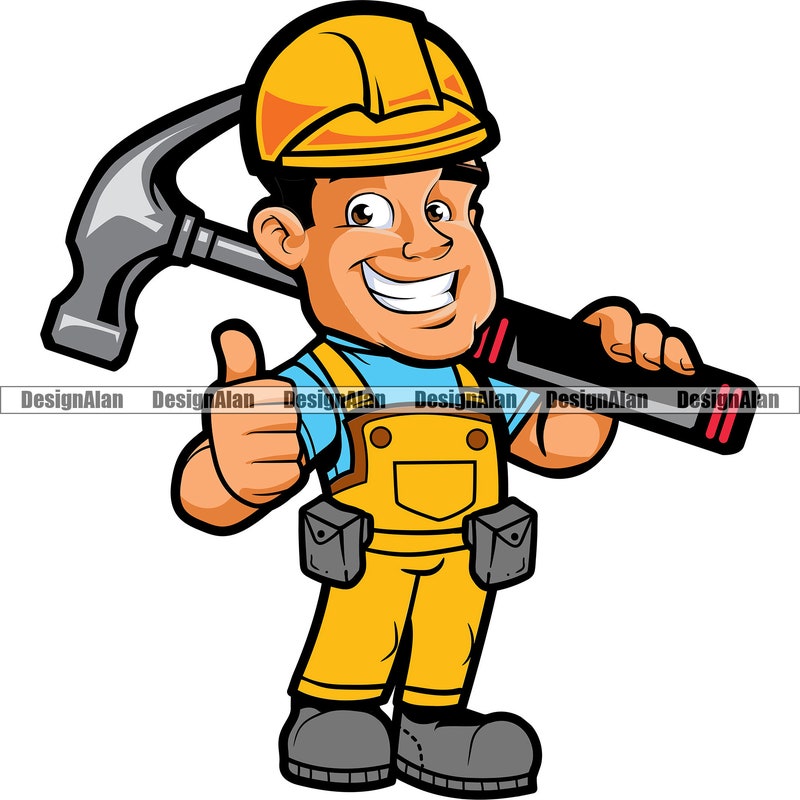 Handyman Cartoon Png - Etsy
